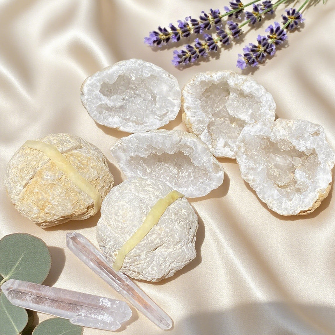 Petite Géode en Cristal de Roche – Pierre naturelle de purification, é ...